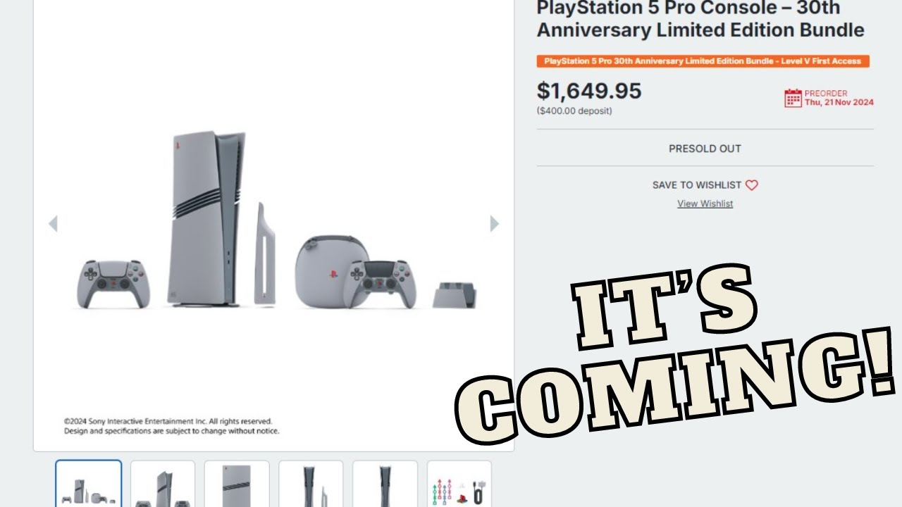 PS5 PRO 30TH ANNIVERSARY CONSOLE PRICE BUNDLE AND MAYBE RESTOCK TIME ...