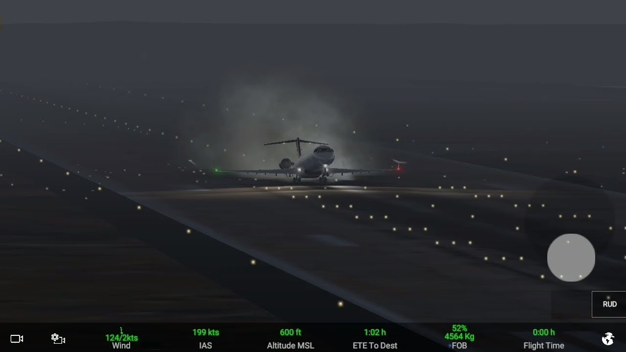 RFS-simulator/ smooth take off in wet runway (Air Canada) - YouTube