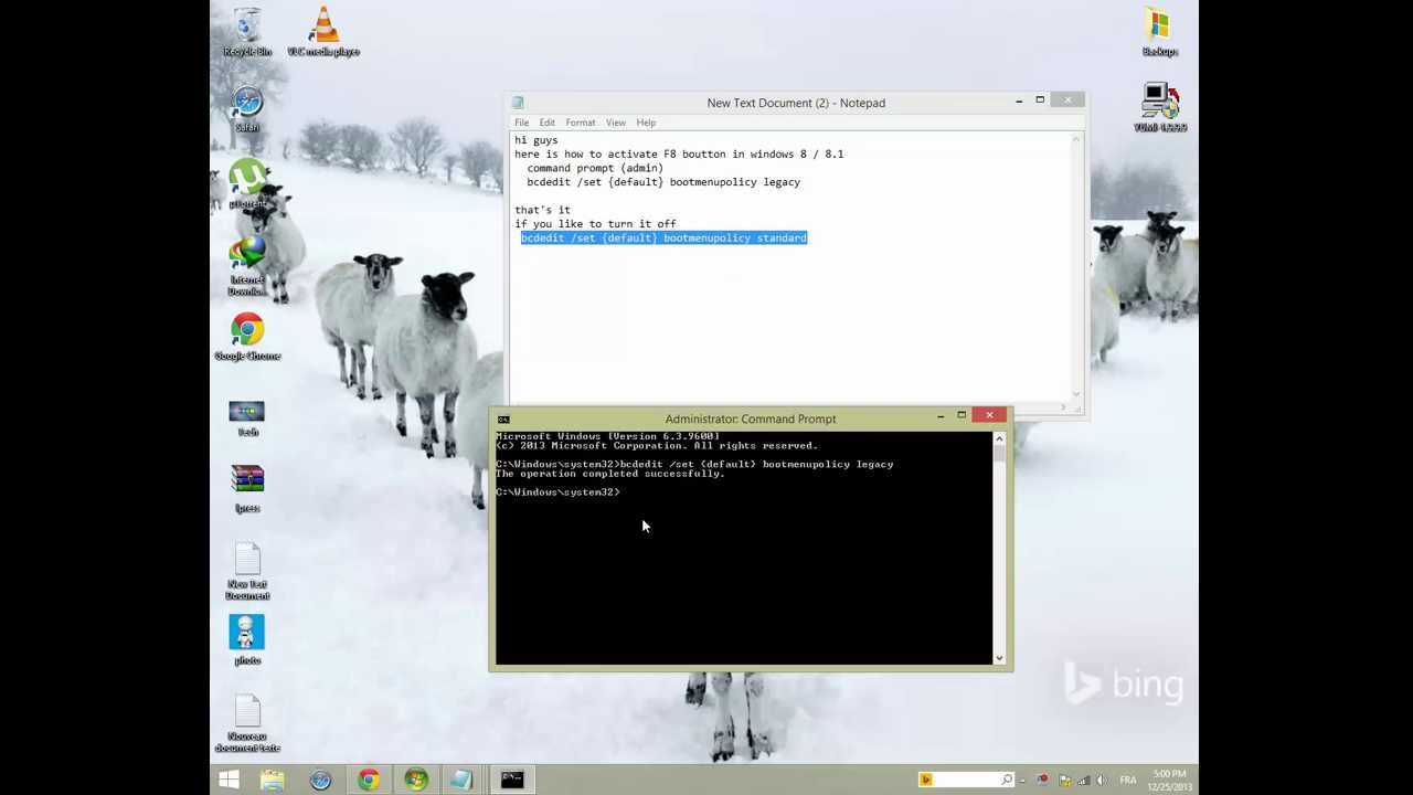 Activate F8 In Windows 8 / 8.1 - YouTube