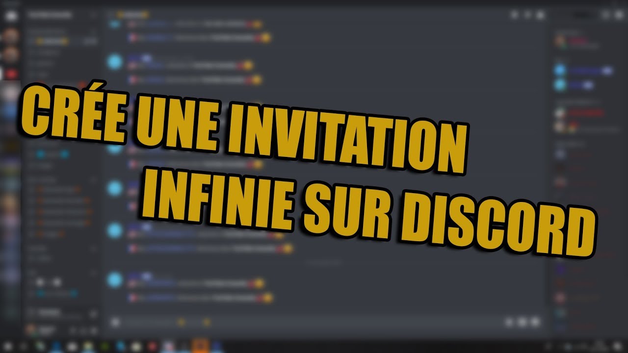 Comment créer une invitation infinie | discord | FR - YouTube