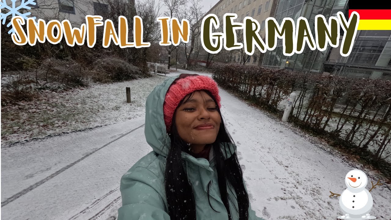 My First Experience of Snowfall in Germany 🇩🇪 #germanyvlog #snowfall ...