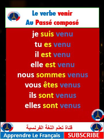 Le verbe venir Au Passé composé #shorts - YouTube
