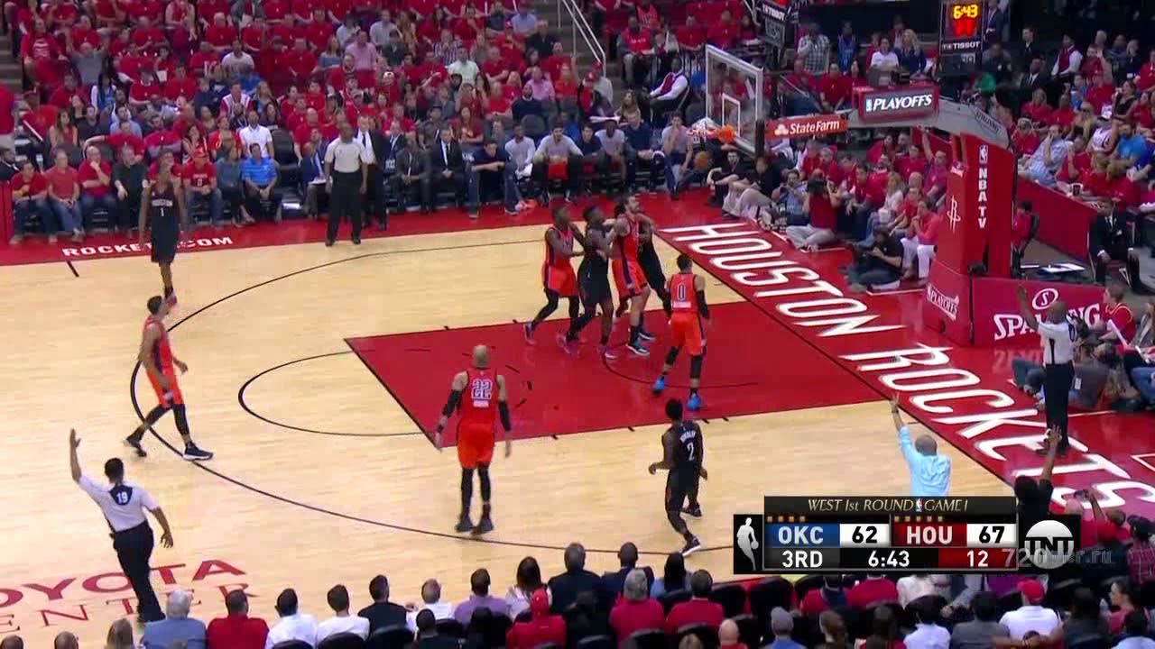 NBA, playoff 2017, Rockets vs. Thunder, Round 1, Game 1, Move 43 ...