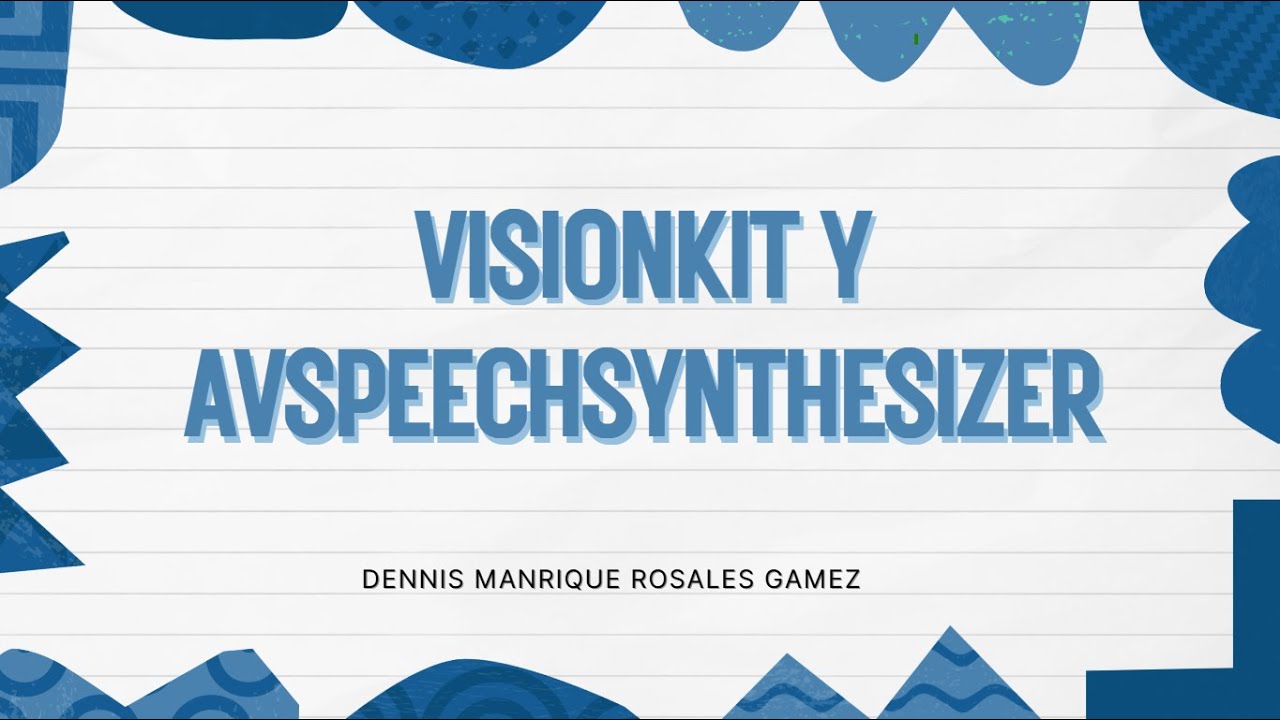 VisionKit y AVSpeechSynthesizer | Dennis Rosales 25-0252-2020 - YouTube