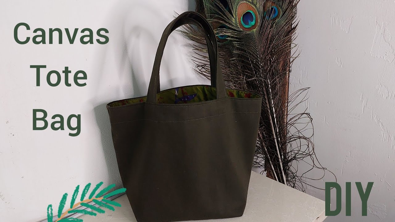 DIY How To Make An Unlined Canvas Tote Bag, Easy Sewing Tutorial - YouTube