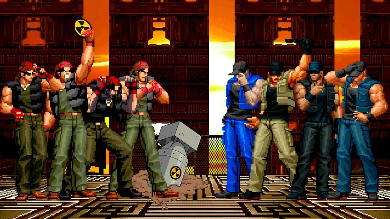 [KOF Mugen] Ralf Jones Team vs Clark Still Team - YouTube