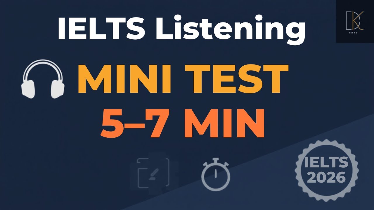 IELTS Listening Practice Mini Test 2026 With Answer | 10.01.2026 5–7 ...