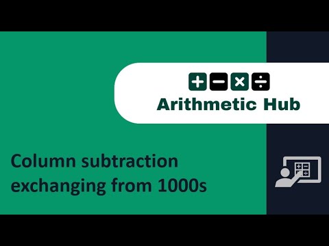 How to answer column subtraction exchanging from 1,000s questions Key ...