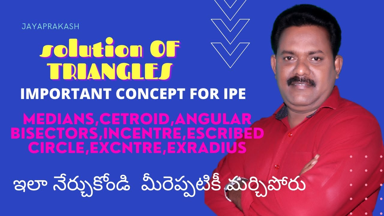 solution of triangles part 17 #escribed circle,excentre and exradius ...