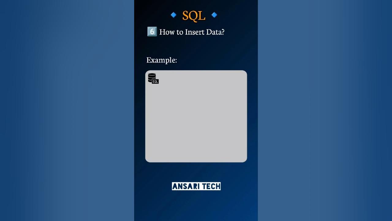 6 How To Insert Data In Sql Sql Sqlserver Sqlqueries Shorts Youtube