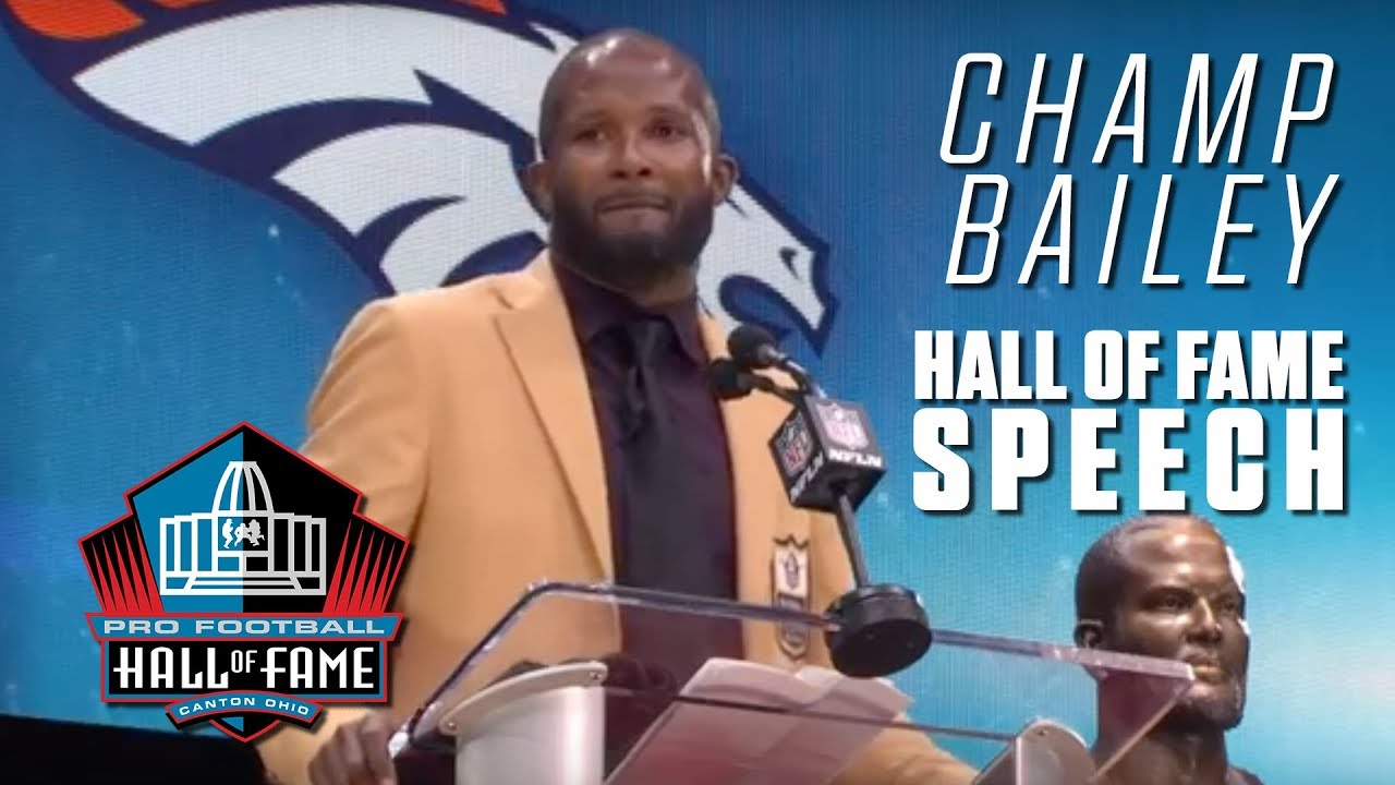 Champ Bailey FULL Hall of Fame Speech | 2019 Pro Football Hall of Fame ...