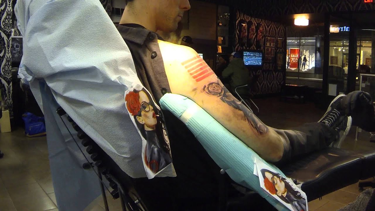 6hr SESSION AT FY INK TATTOOS (time lapse) THE BARONESS - YouTube