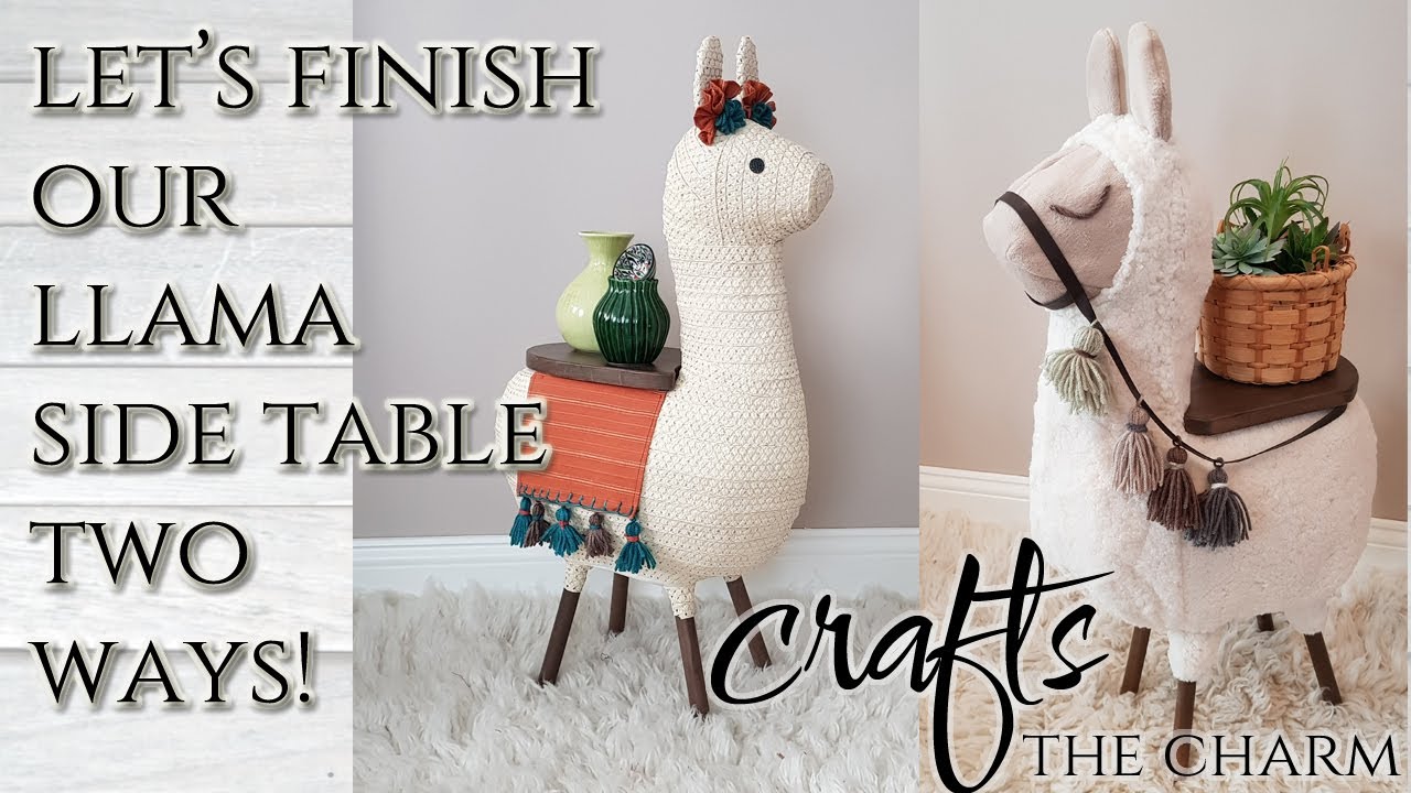 Let's finish our llama side tables two different ways! - YouTube