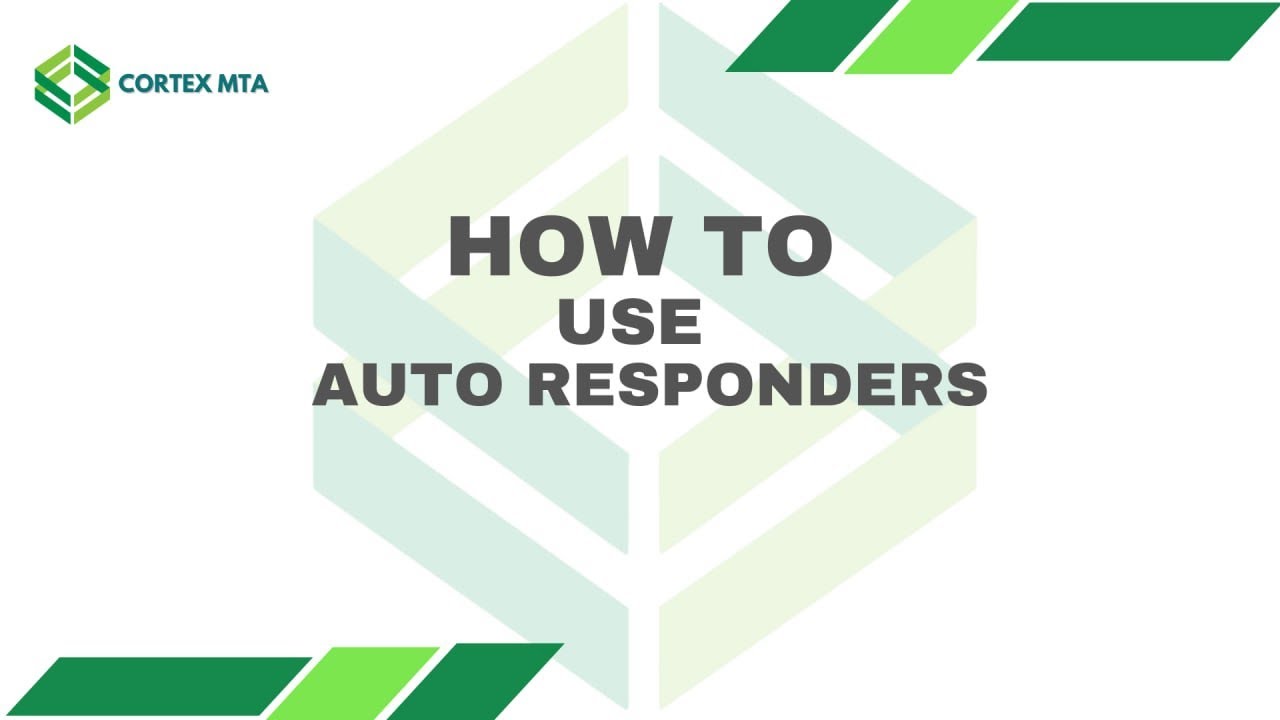 How To Use Auto Responders - YouTube