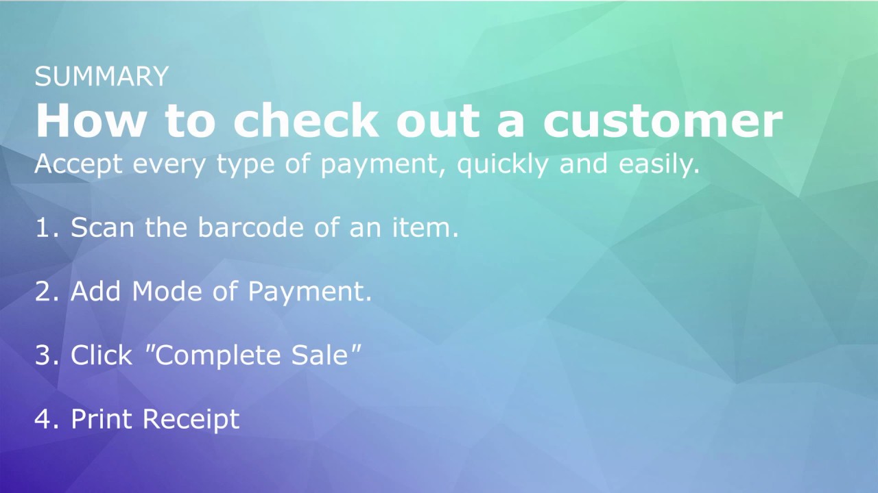 How to checkout a customer - YouTube