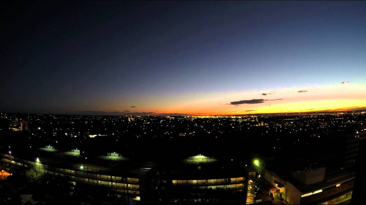 sunset to night from Mathews L14, UNSW - YouTube