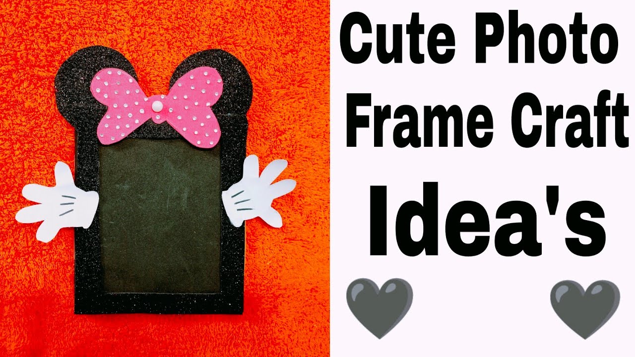 DIY Cute Photo Frame | With Glitter Sheet And Cardboard Wedding Card ...