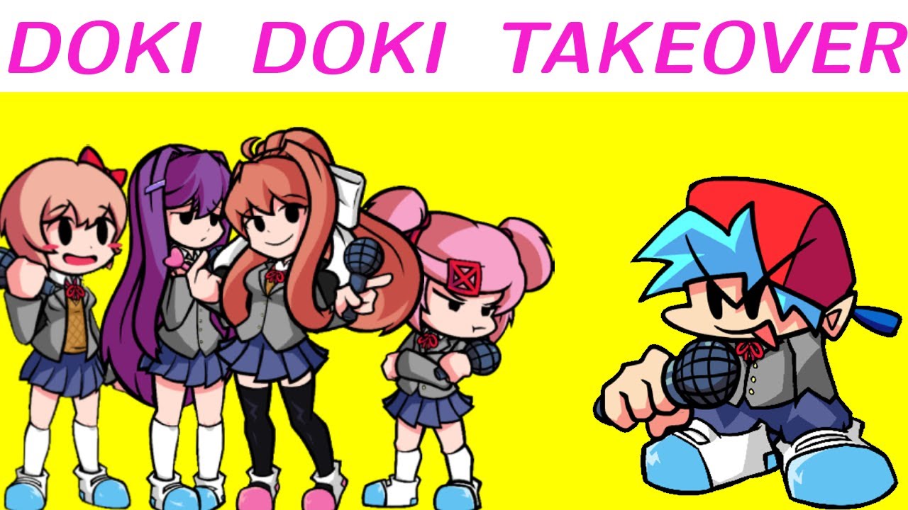 fnf doki doki takeover (hard) - YouTube