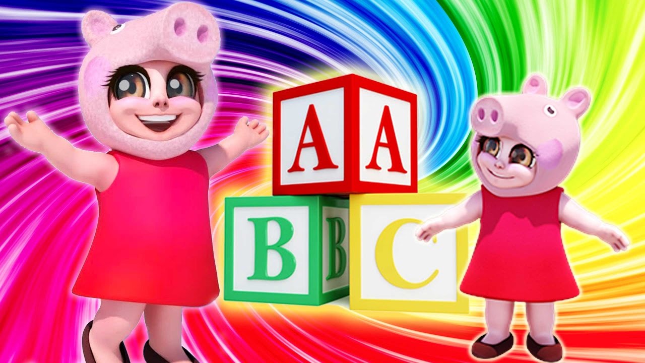 🔴 Peppy Pig ABC Phonics Song 🐷 for Kids 🐷 Funny English 3D ABC Phonics ...