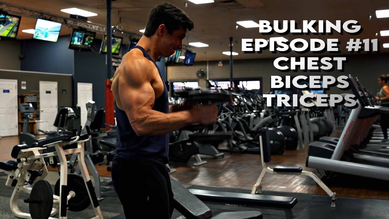 BULKING: EP. 11 | Chest, Biceps, & Triceps - YouTube