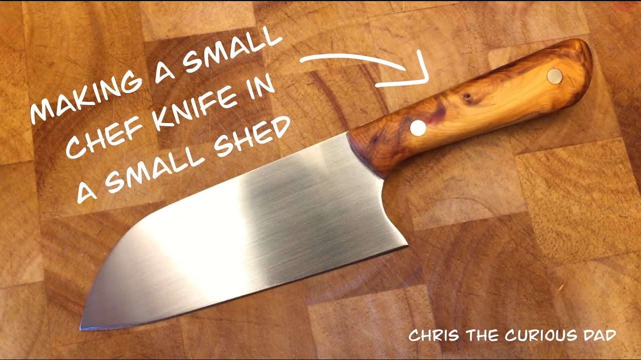 Making a Small chef knife in a small shed - YouTube