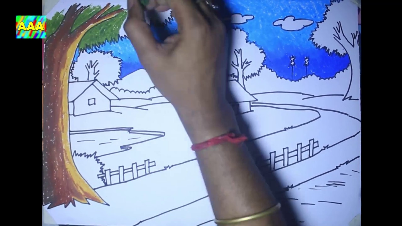 HOW TO DRAW A LANDSCAPE || ONLINE DRAWING CLASSES - LESSON 26 - for ...