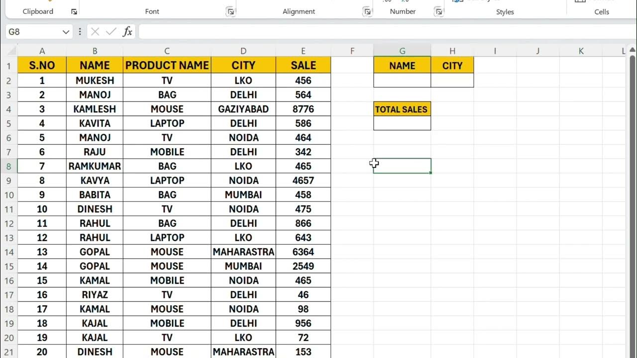 Sumifs in excel formula. #spreadsheetmagic #excelfunction #sumifs - YouTube