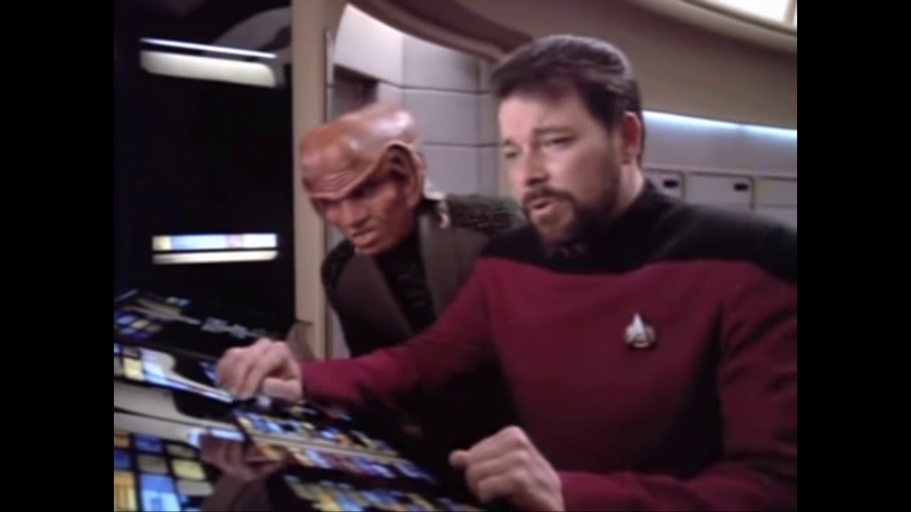 Commander Riker sits down. Star Trek TNG - YouTube