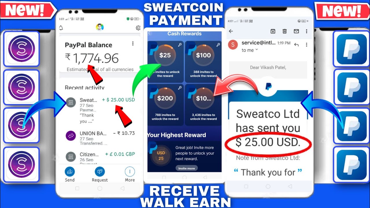 Sweatcoin Withdraw Money | Sweatcoin | Sweat Wallet App - YouTube