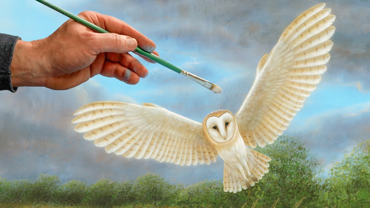 Painting a Barn Owl | Wildlife Art | Robert E Fuller - YouTube