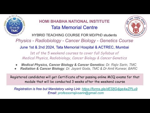 Day 2: TMC Genetics-Radiobiology Course - YouTube
