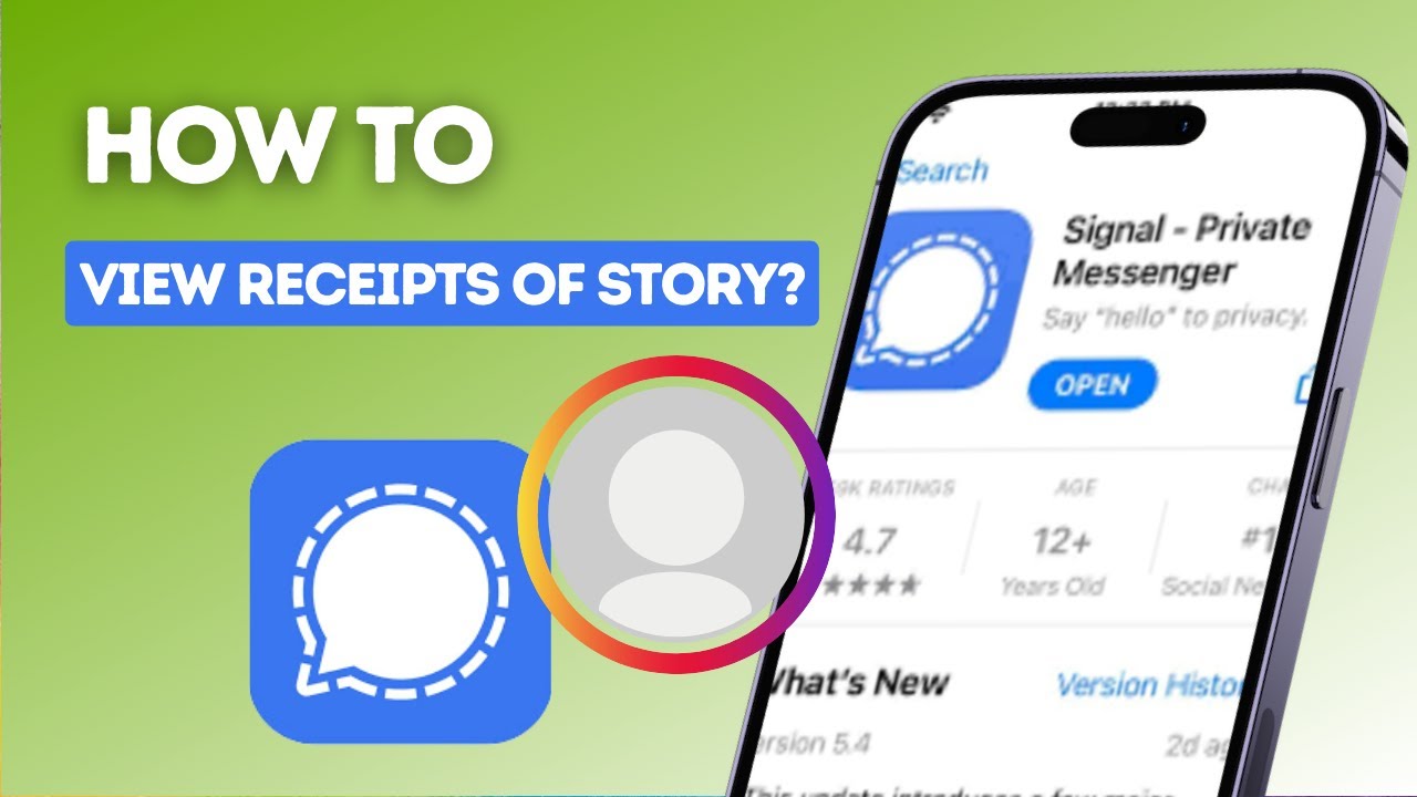 How to view receipts of story in Signal? - YouTube