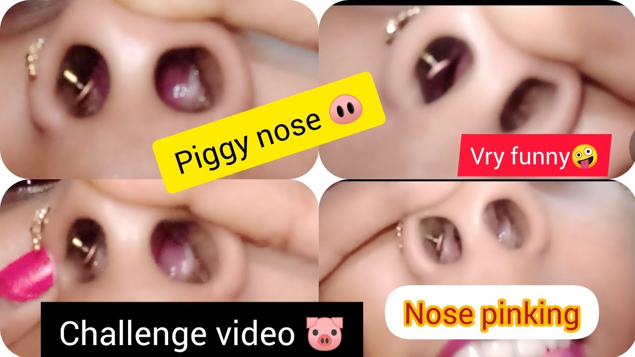 🐽piggy nose/challenge video nose pinking🐷most requested video🥰 vry ...
