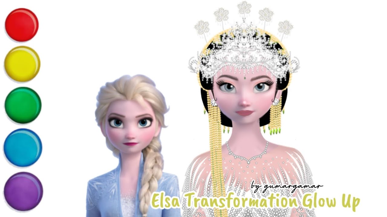Elsa frozen glow up transformation sundanese traditional bride edit on Ibispaint x - YouTube