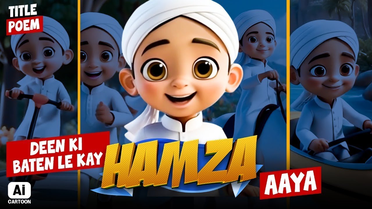 Title Poem | Aaya Deen Ki Baten Le Kay Hamza Aaya | Hamza Cartoon ...