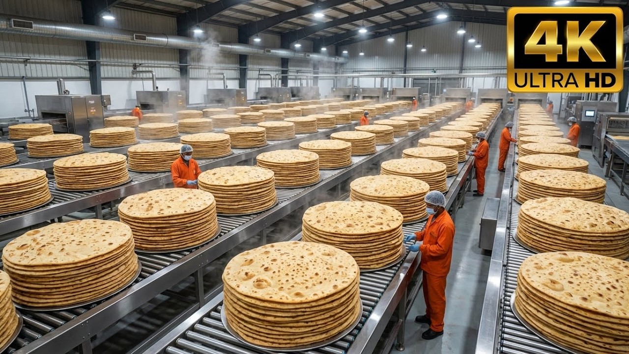 Inside a Massive Chapati Factory: 100,000 Rotis Per Day - YouTube