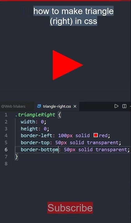 Css shapes | Make a triangle 🔺(right-pointed) in css ||web Makers || # ...