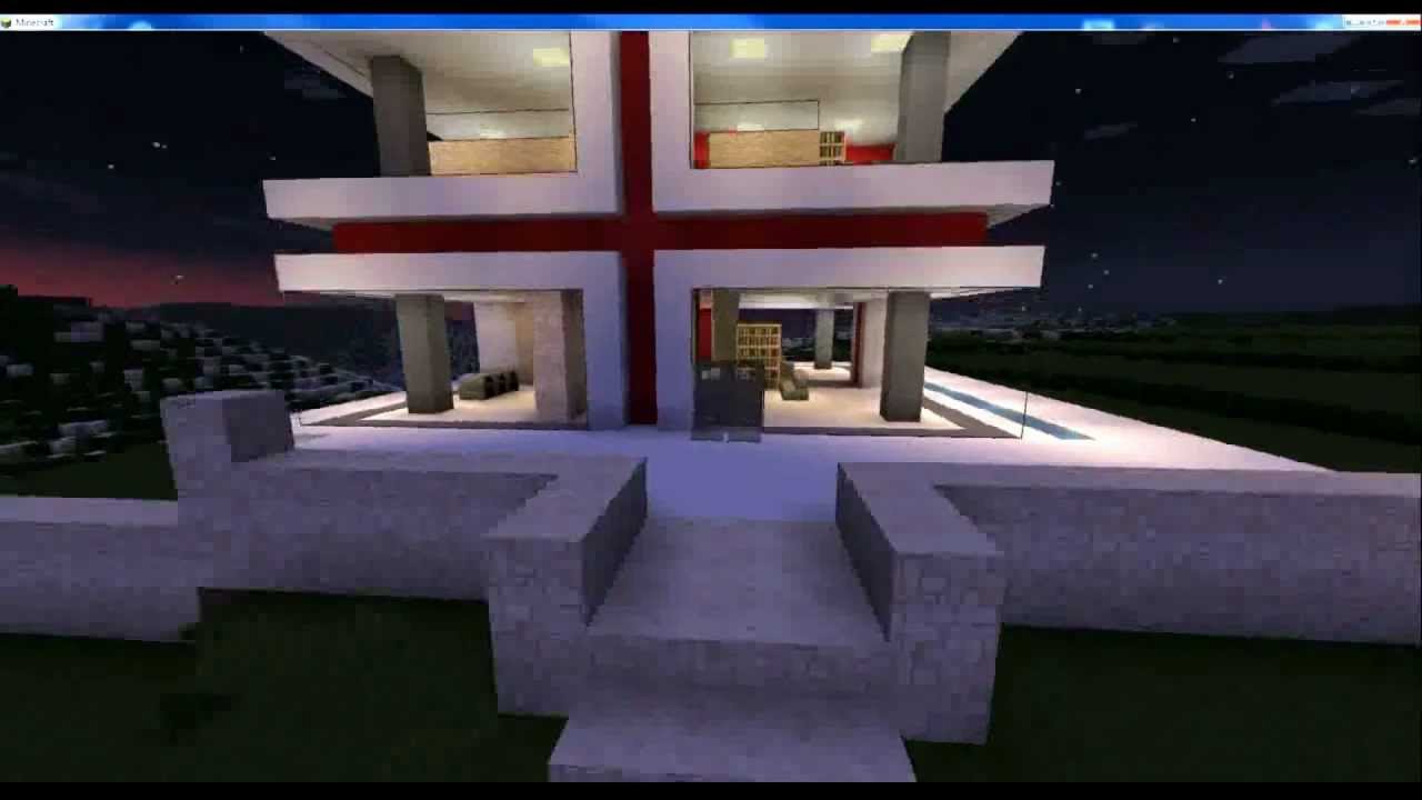Minecraft Red Cross Villa - YouTube