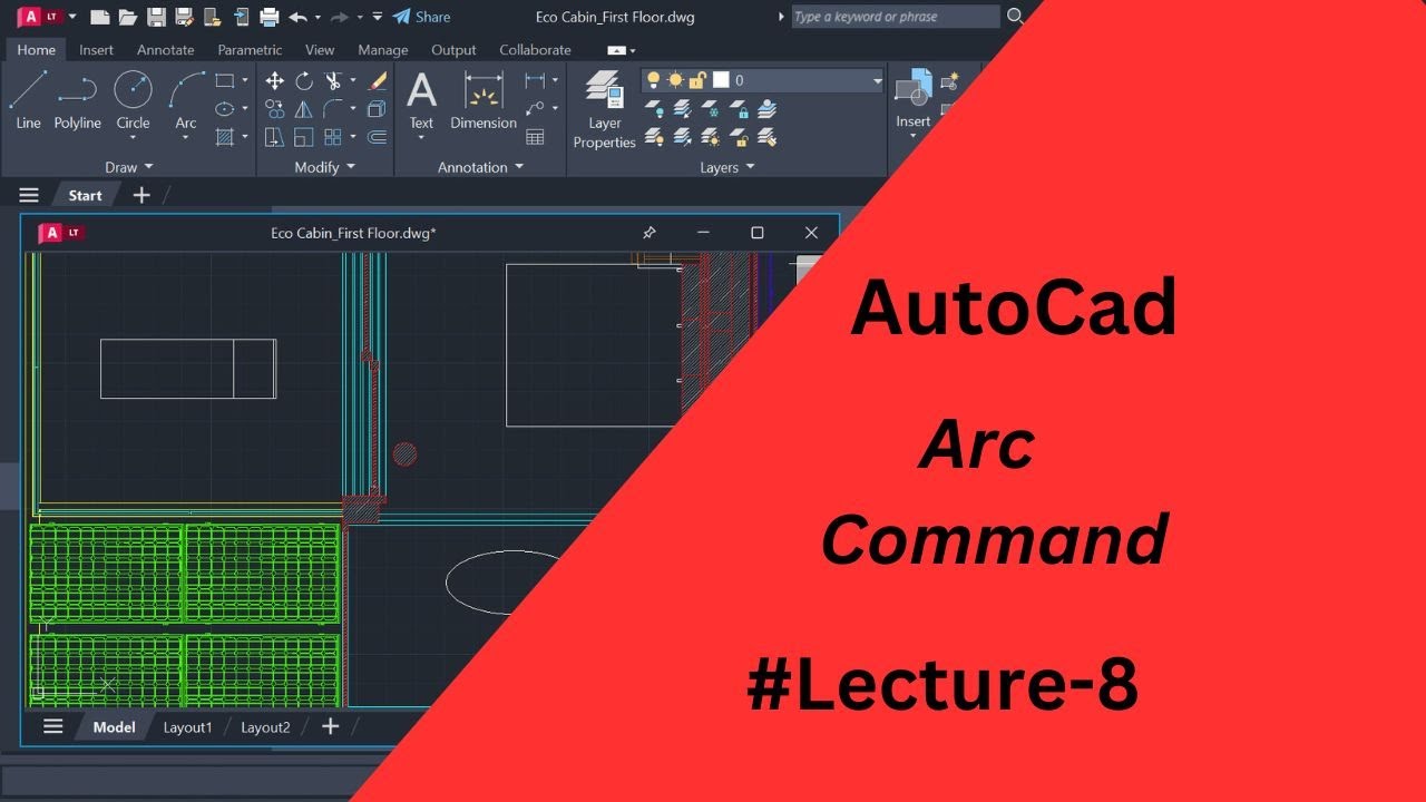 Tutorials #8 #autocad2021 | Arc Command | How to use the Arc command ...