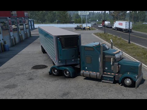 Hauling a load of pallets to Redding CA| KW 900 | Custom trailer - YouTube
