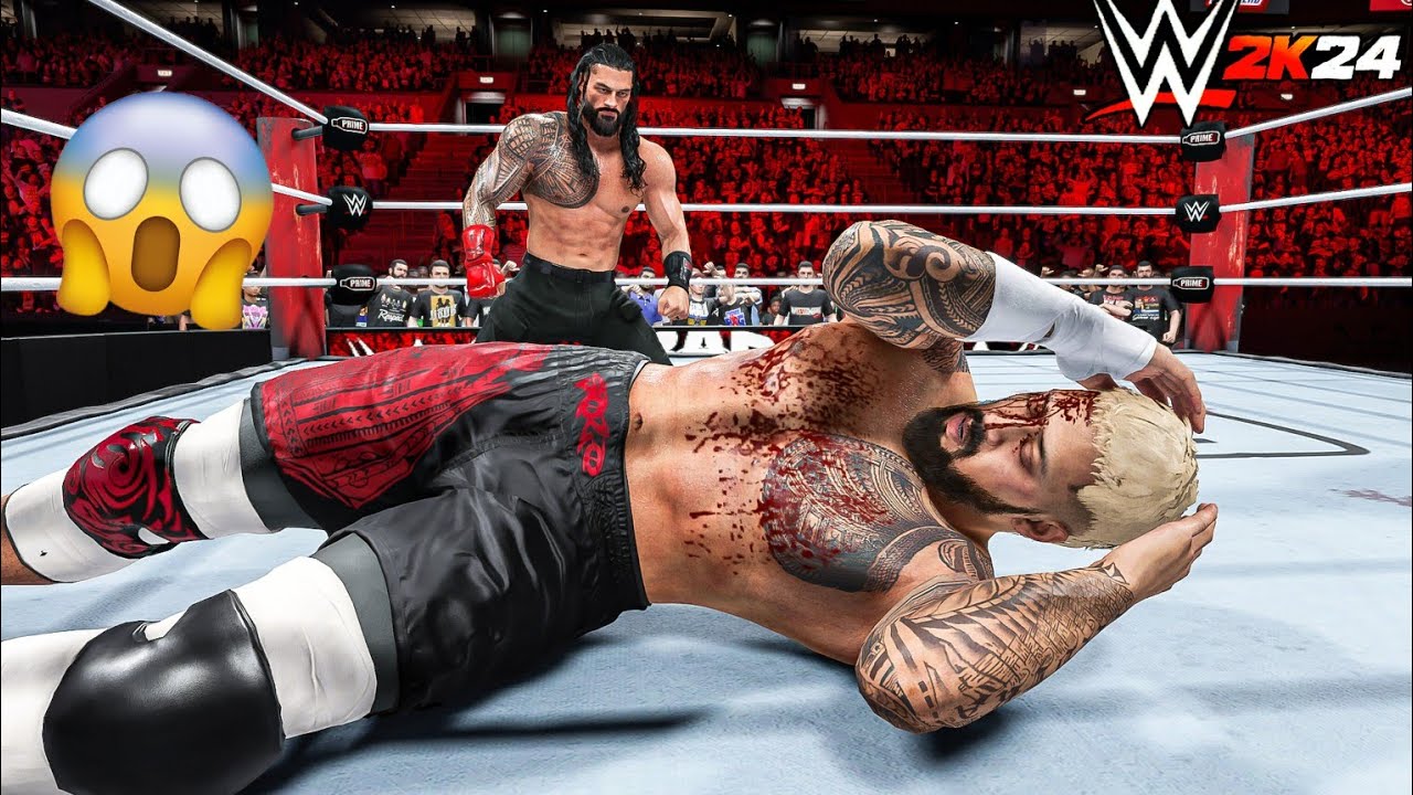 Roman Reigns vs Solo Sikoa Ultimate Clash at Bad Blood - WWE 2K24 Gameplay - YouTube