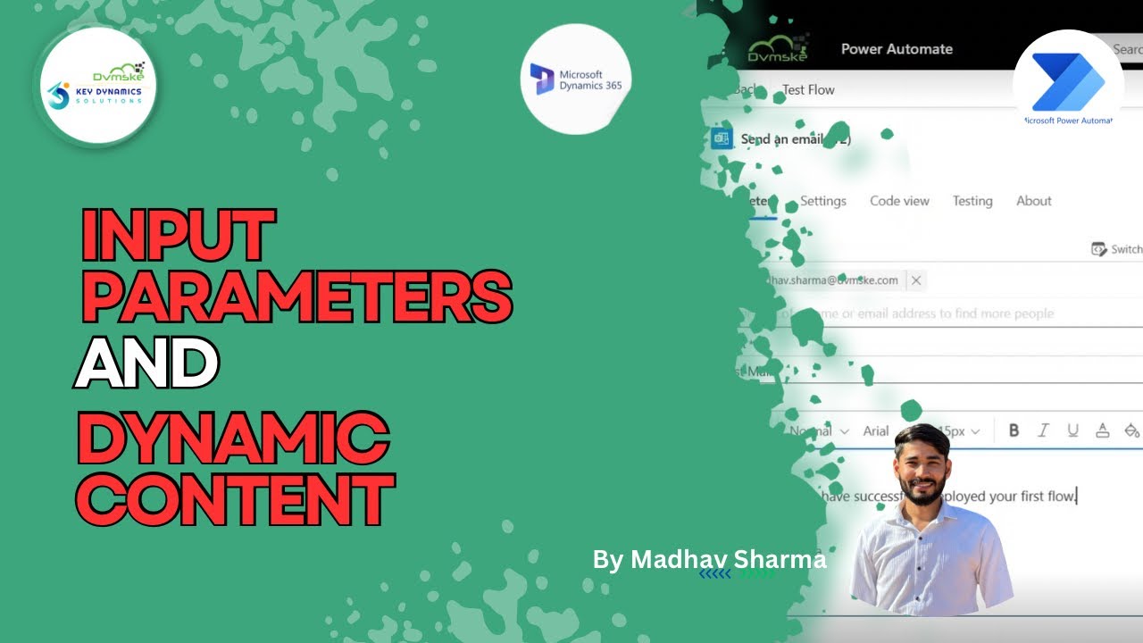 How to use Input Parameters and Dynamic Content in Power Automate || 4 ...