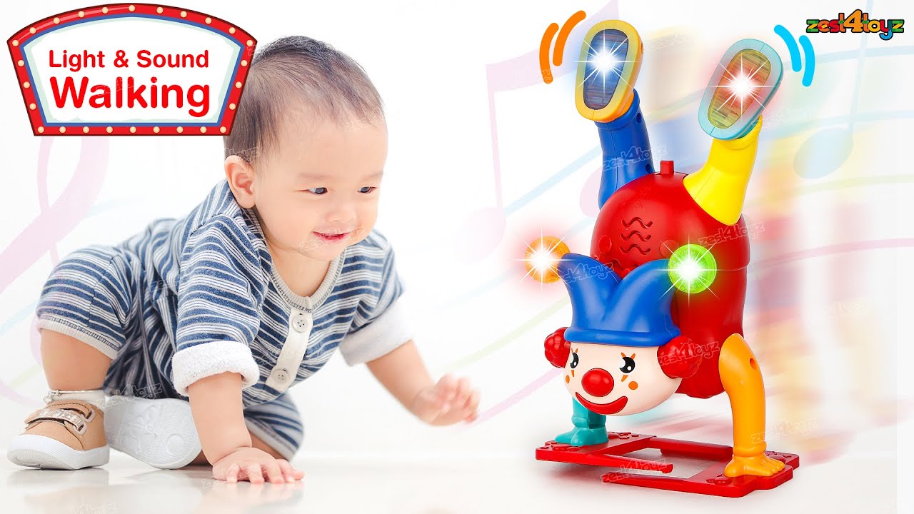 zest 4 toyz Musical Clown Upside Down Handstand Joker Dancing & Walking ...