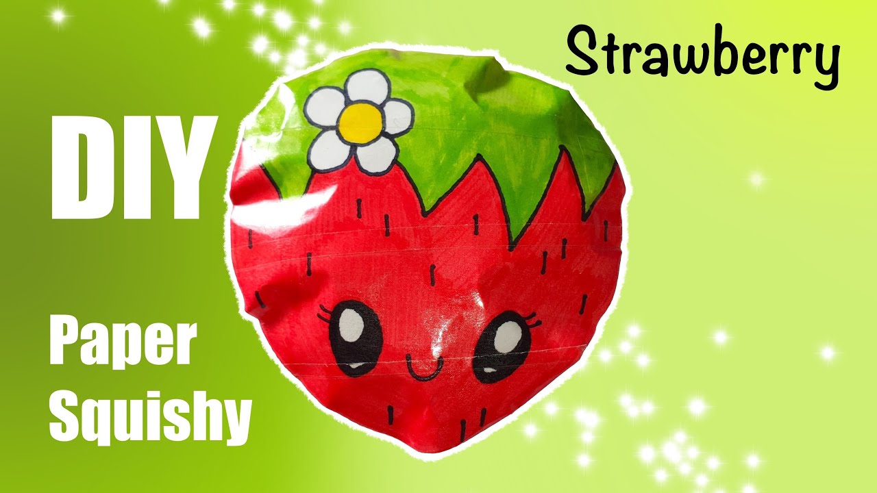 Paper Squishy DIY - Strawberry 🍓 - YouTube
