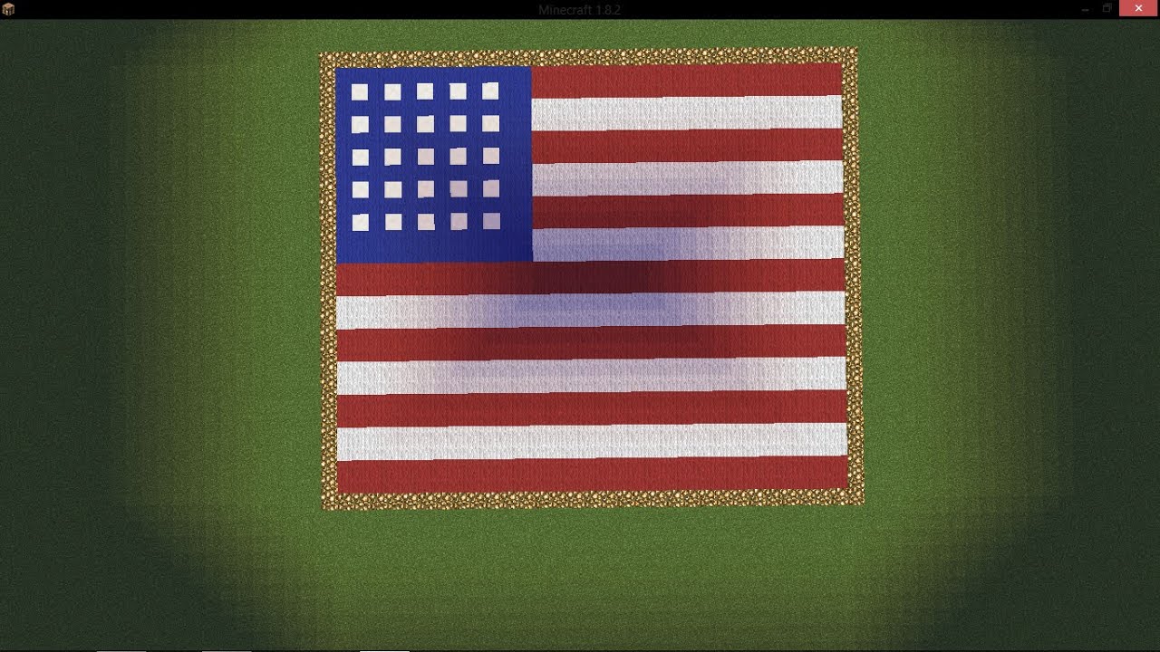 Flag of The Unites States [Minecraft] Bandera de Los Estados Unidos ...