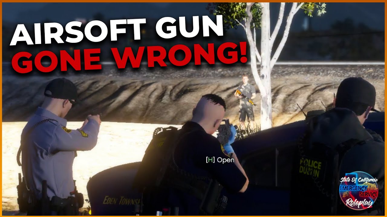 Airsoft Gun Gone Wrong! - LEO (GTA V RP) - YouTube