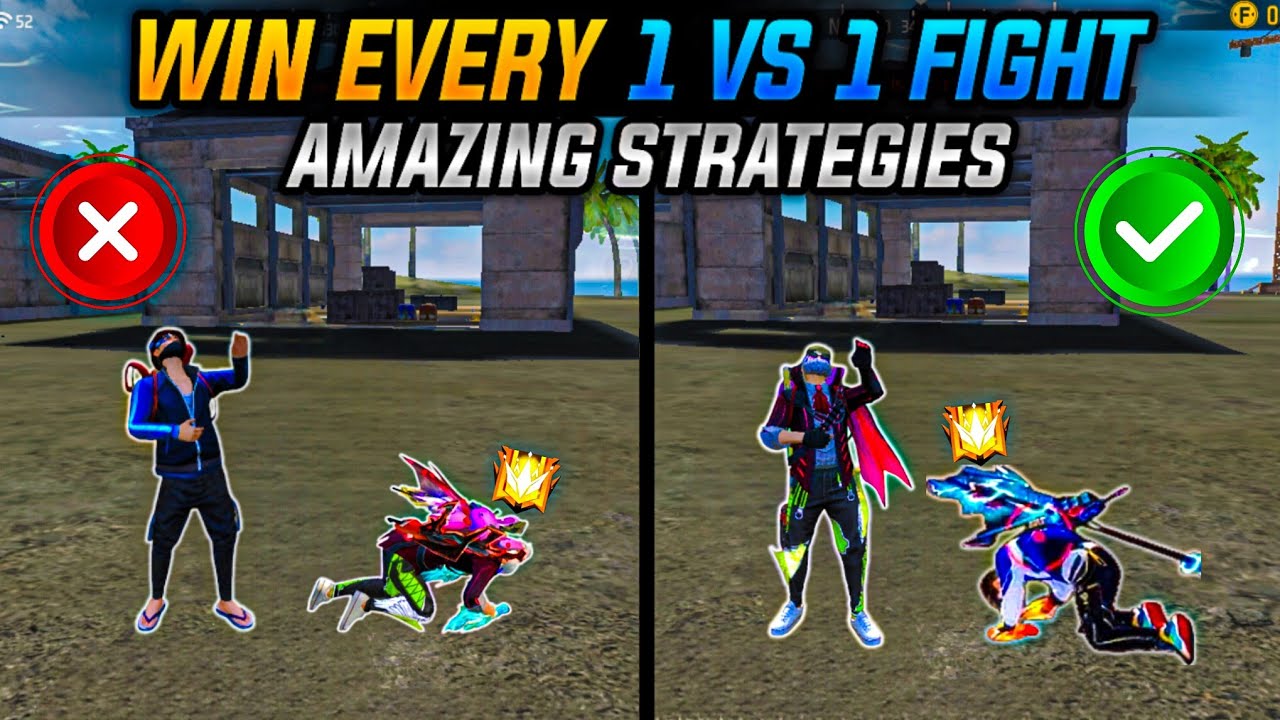 How To Win Every 1 Vs 1 Custom In Free Fire 🔥| Best Strategies | 1 VS 1 ...