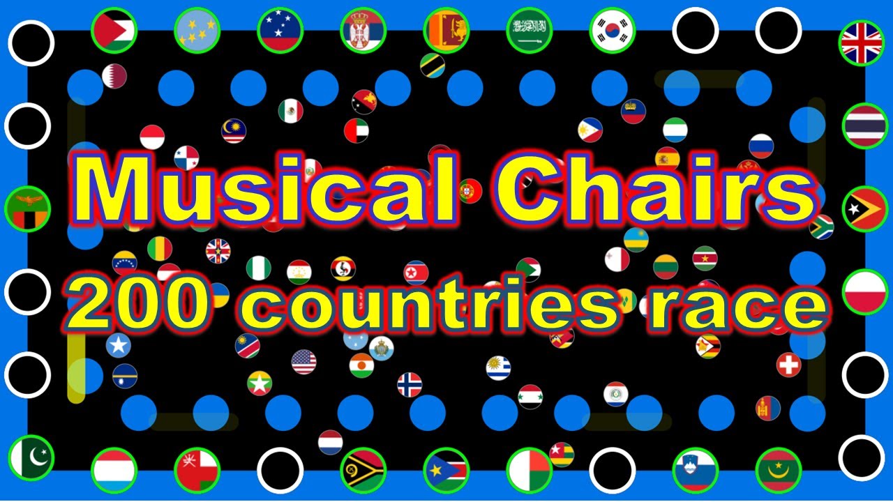Musical Chairs ~200 countries marble race #38~ in Algodoo | Marble ...