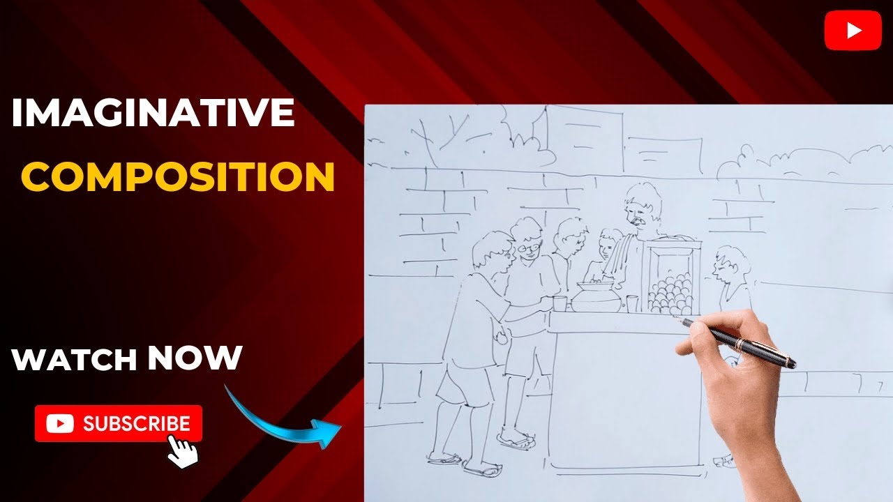 How to draw original imaginative composition drawing || Original ...