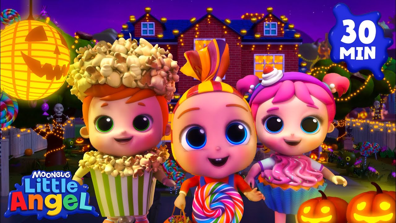 Halloween Song And Dance 🎃 | Little Angel | Nursery Rhymes for Babies ...
